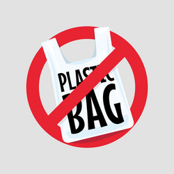 Say no to plastic bags poster Royalty Free Vector Image
