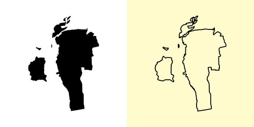 Aklan map philippines asia filled and outline Vector Image