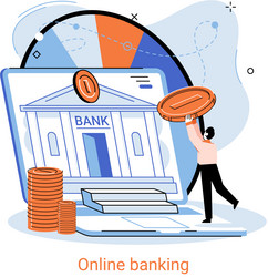 Online banking platform remote bank service Vector Image