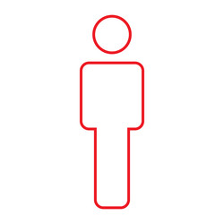 Green man line art icon Royalty Free Vector Image