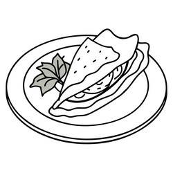 Close-up of a delicious blt sandwich with crispy Vector Image