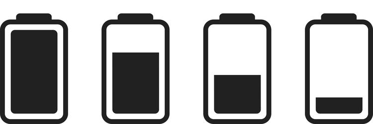 Battery level indicators Royalty Free Vector Image