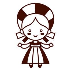 Canadian character cute colonial period Royalty Free Vector