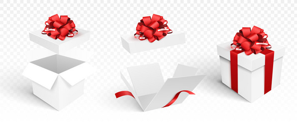 3d open gift box isolated Royalty Free Vector Image