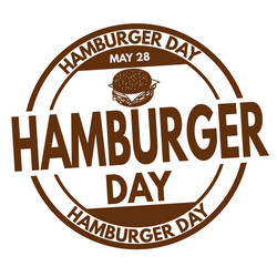 National hamburger day sign or stamp Royalty Free Vector
