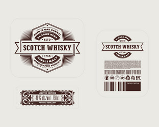 Vintage scotch whisky label for bottle Royalty Free Vector