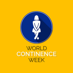 World continence week Royalty Free Vector Image