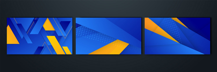 Yellow and blue modern abstract wide banner Vector Image
