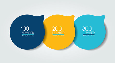 Three step template banner infographic diagram Vector Image