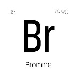 Bromine br periodic table element Royalty Free Vector Image