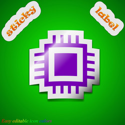Central processing unit icon technology scheme Vector Image