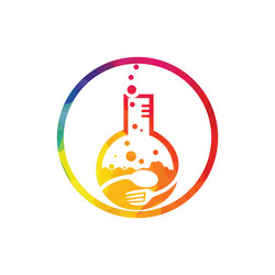 Food lab logo icon design template Royalty Free Vector Image