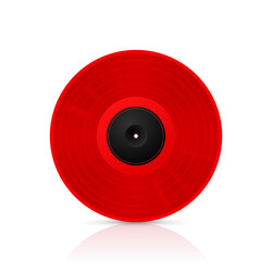 Vinyl record isolated on white Royalty Free Vector Image