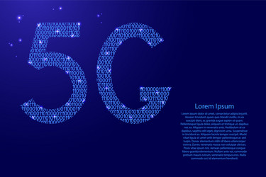 5g internet symbol icon network sign from printed Vector Image