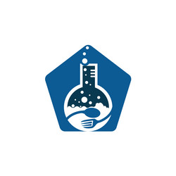 Food lab logo icon design template lab logo Vector Image