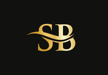 Sb logo design initial letter eps Royalty Free Vector Image