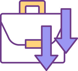 Interest loss concept icon Royalty Free Vector Image