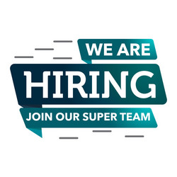 We are hiring sticker isolated-03 Royalty Free Vector Image