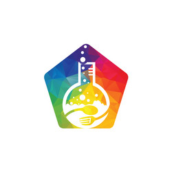 Food lab logo icon design template lab logo Vector Image