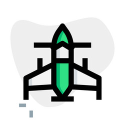 Gyrocopter plane with front aeronautics Royalty Free Vector