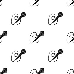 Microphone icon in black style isolated on white Vector Image