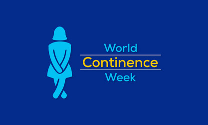 World continence week Royalty Free Vector Image