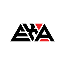 Exa letter logo design in six style polygon Vector Image