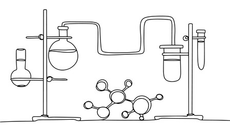 Computer science school subject one line Vector Image