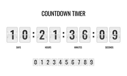 Counter timer countdown website template Vector Image