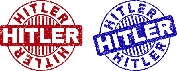 Grunge hitler textured rectangle stamp seals Vector Image