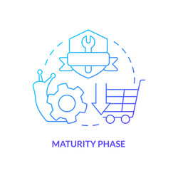 Maturity phase turquoise concept icon Royalty Free Vector