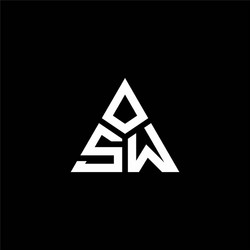 Sw monogram logo with diamond shape and ring Vector Image