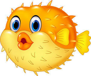 Cartoon manta fish isolated on white background Vector Image