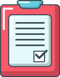 Check list icon cartoon style Royalty Free Vector Image