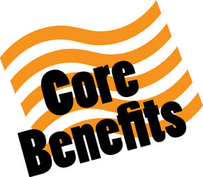 Benefits stamp on white Royalty Free Vector Image