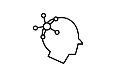 Mind map icon related to critical thinking Vector Image