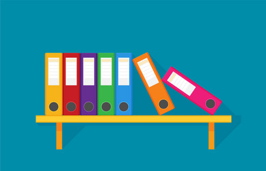 Ring binders icon in cartoon style isolated Vector Image