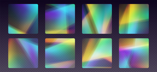 Crystal refraction frame rainbow sunlight border Vector Image