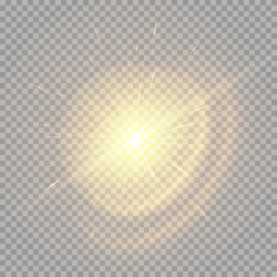 Golden star explodes in the sky Royalty Free Vector Image