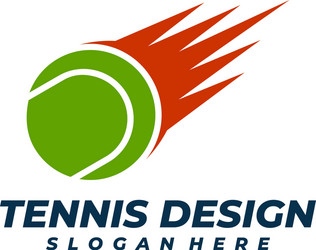 Fast tennis logo template creative tennis logo Vector Image