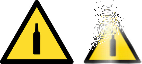 Decomposed pixelated and original atom icon Vector Image