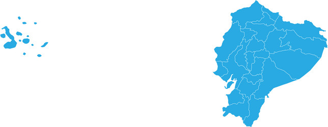 Ecuador map - high detailed black Royalty Free Vector Image