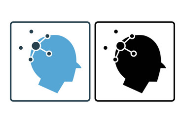 Mind map icon related to critical thinking Vector Image
