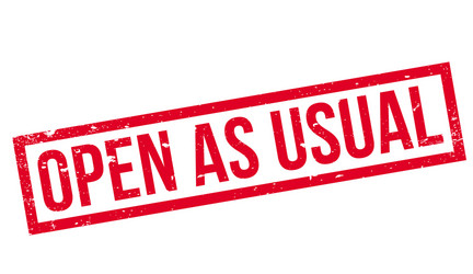 Open as usual rubber stamp Royalty Free Vector Image