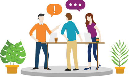 Argument between businessmen at meeting Royalty Free Vector