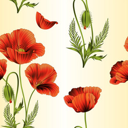 Poppy seamless pattern Royalty Free Vector Image