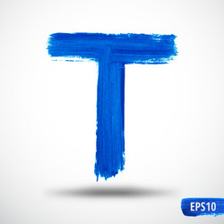 Watercolor happy birthday letter t candle Vector Image