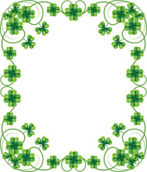 Frame four leaf clover Royalty Free Vector Image