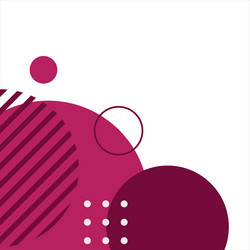 Memphis bubble corner border Royalty Free Vector Image