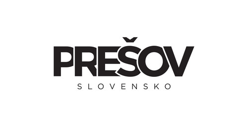 Presov in the slovakia emblem design features Vector Image
